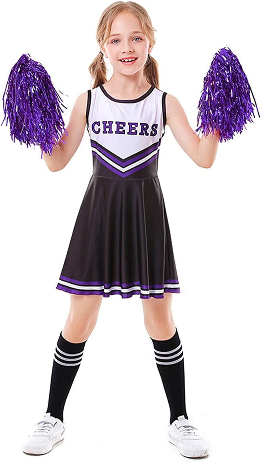 LOlanta Girl's Cheerleading Dress Outfit Performance Stage Uniform
